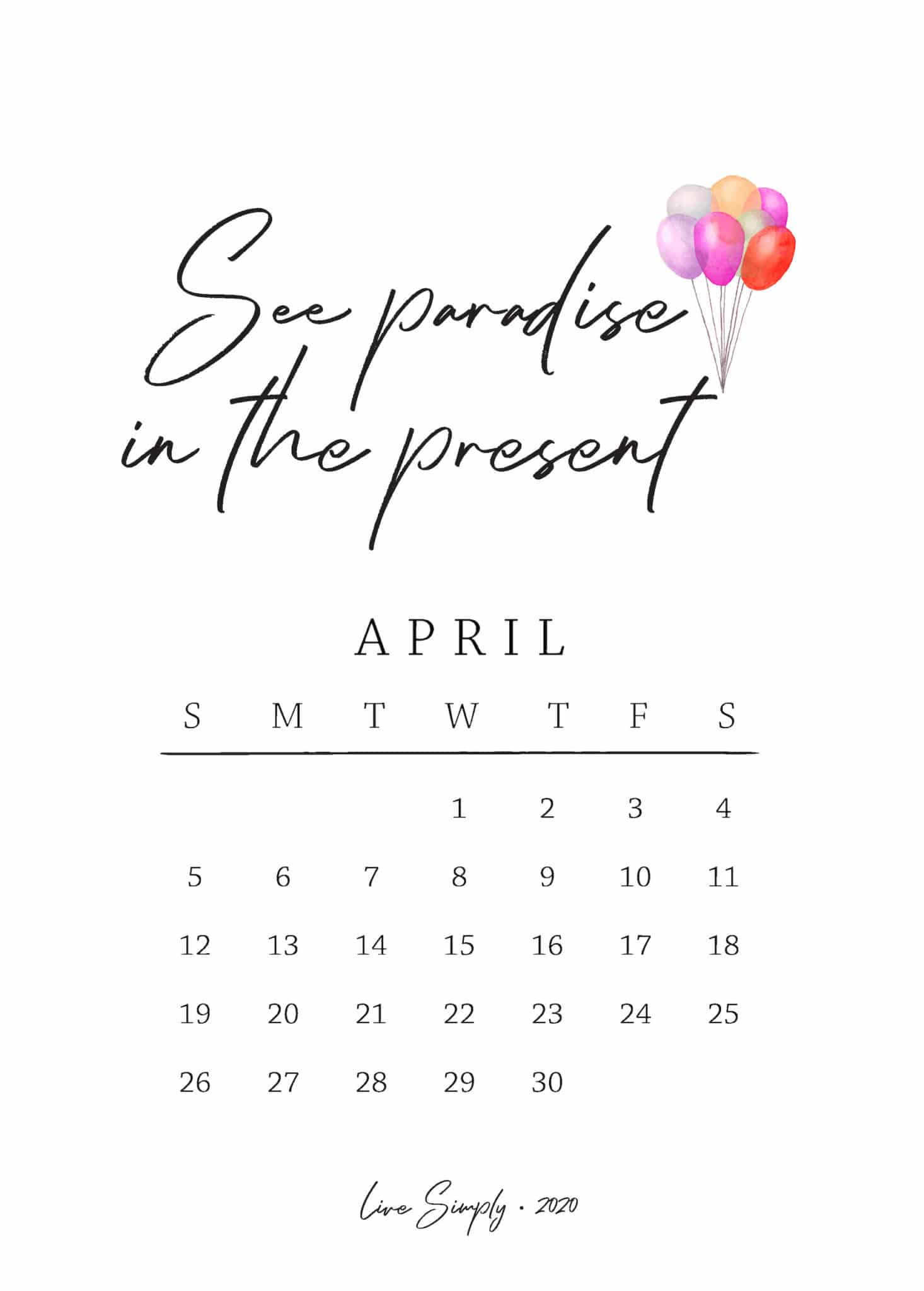 Live Simply 2020: April Mantra - Live Simply Method