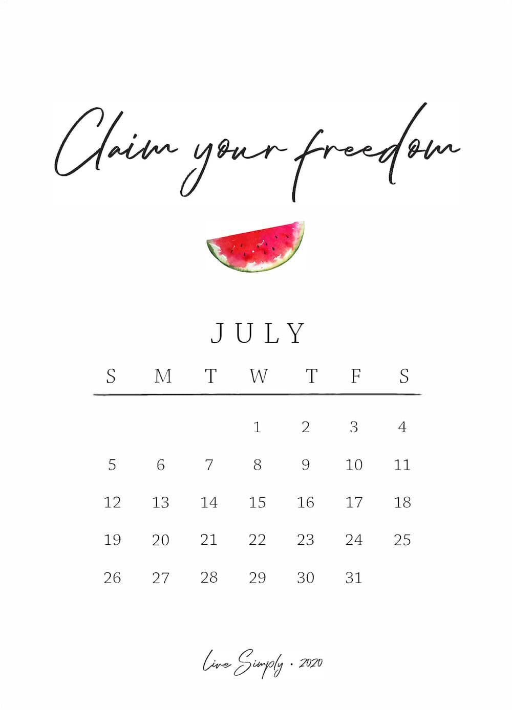 Monthly Mantra: July 2020 - Live Simply Method